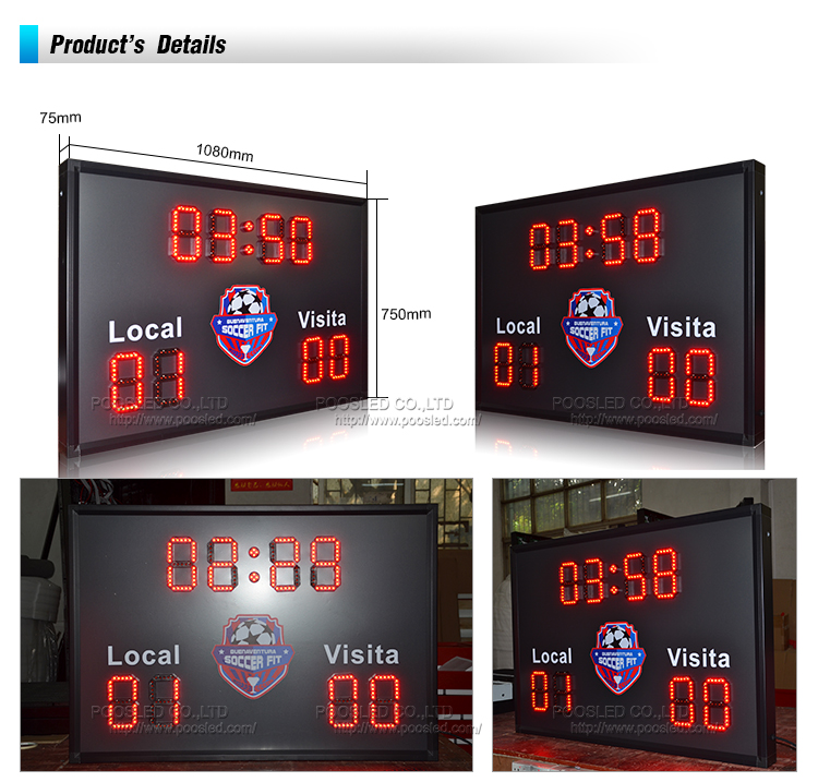 New Arrival Portable 6 Inch Red Led Football Scoreboard - Buy ...