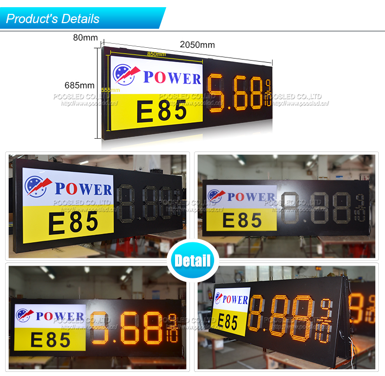 Wireless Control Advertising Led Display Price for Gas Station 7 ...