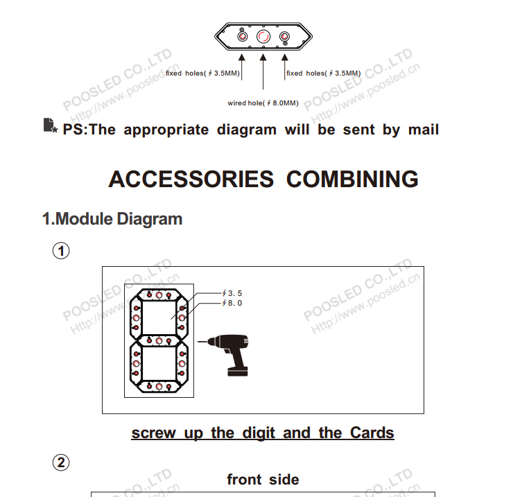 Outdoor Waterproof 72 Inch Big Size LED Digital Number 7 Segment Digit ...