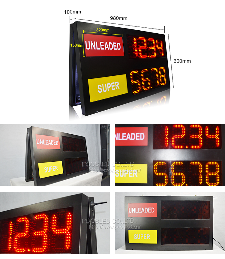 Outdoor LED Price Sign 8'' PCB 88.88 for Gas Station LED Price Display ...