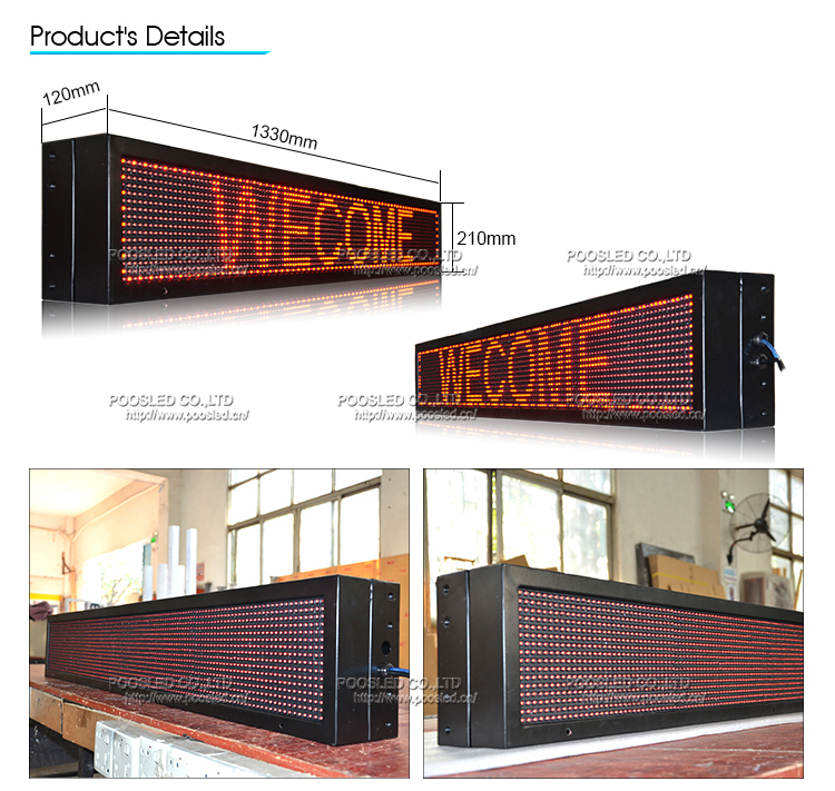 IP53 P10 Red 4x1 Programmable Led Advertising Display - Buy led ...